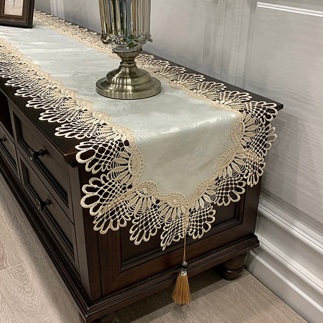 European Style Table Runner Embroidered . – max unique
