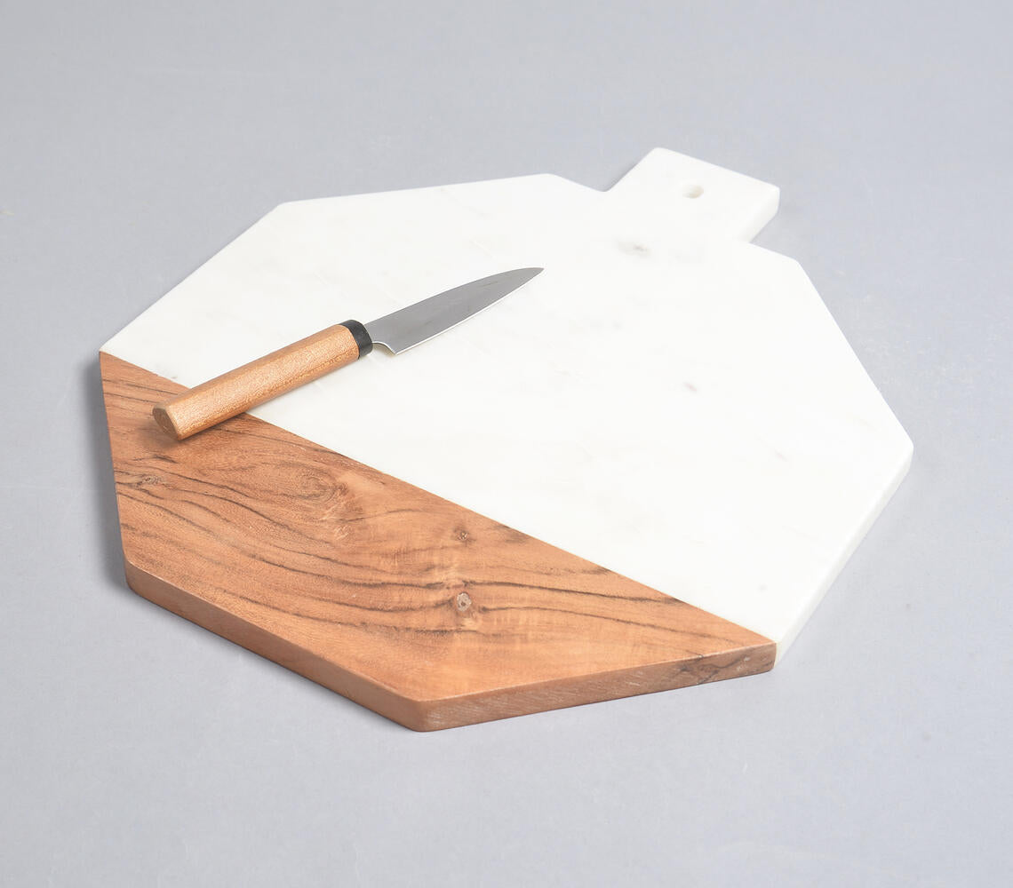 Octagon Marble & Mango Wood Chopping Board – max unique